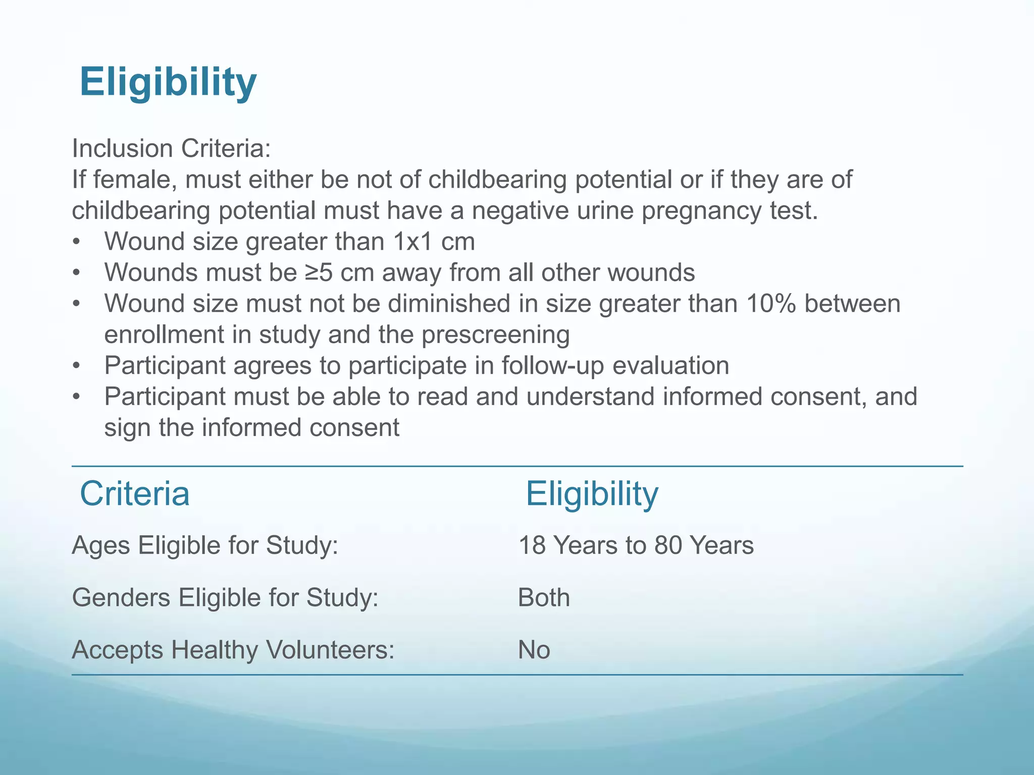 Clinical trial design on wound dressing for antimicrobial | PPTX ...