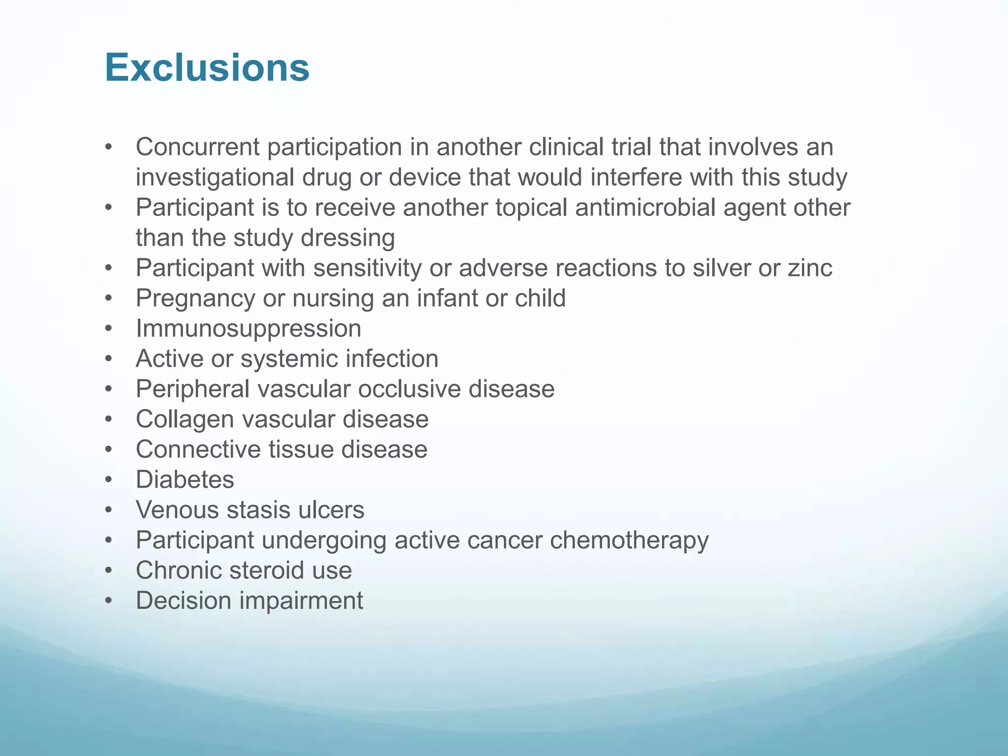 Clinical trial design on wound dressing for antimicrobial | PPTX ...