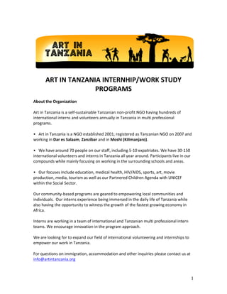 ART Internship Programs | PDF