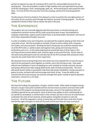 youth leadership camp program summary | PDF