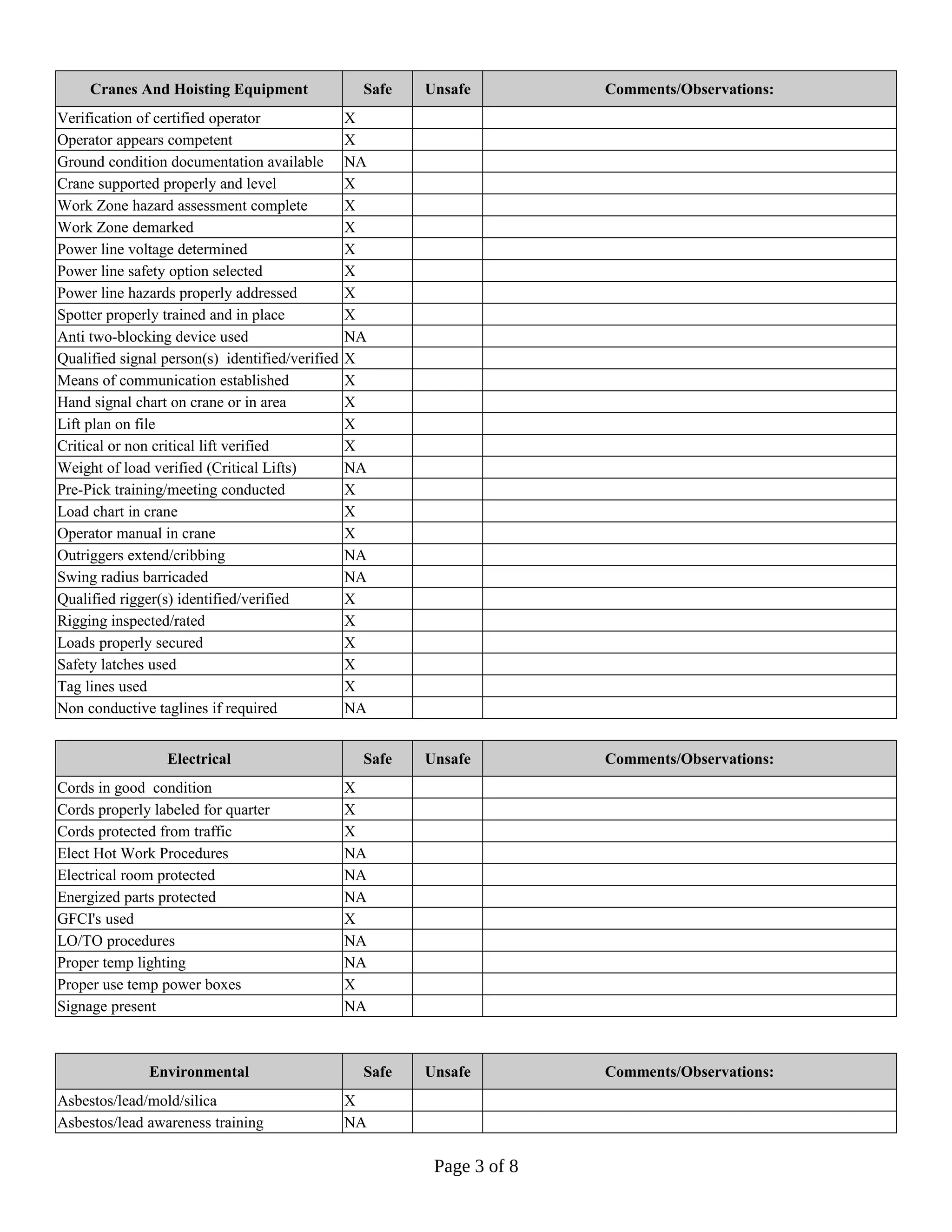 West Podium EORM Safety Inspection 4-14-15 | DOC