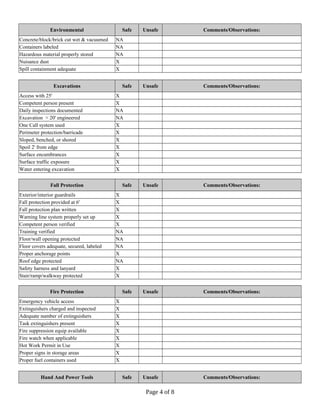 West Podium EORM Safety Inspection 4-14-15 | DOC | Auto Safety | Automotive