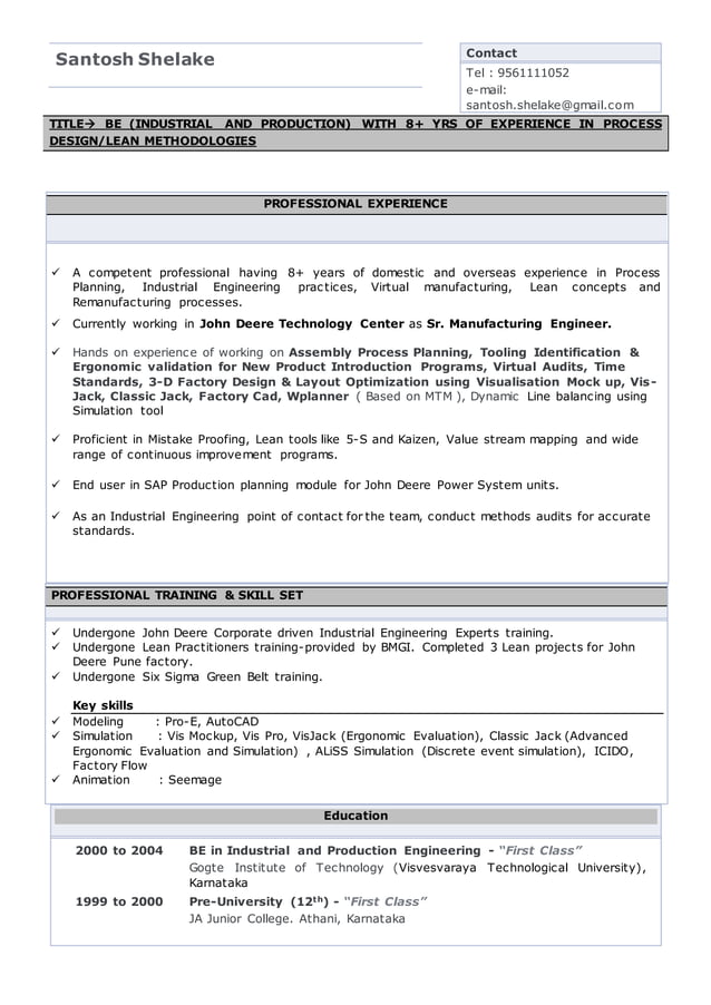 Resume_Santosh | PDF