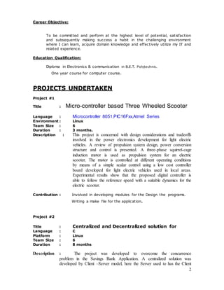 cv2 | DOCX | Computer Networking | Computing