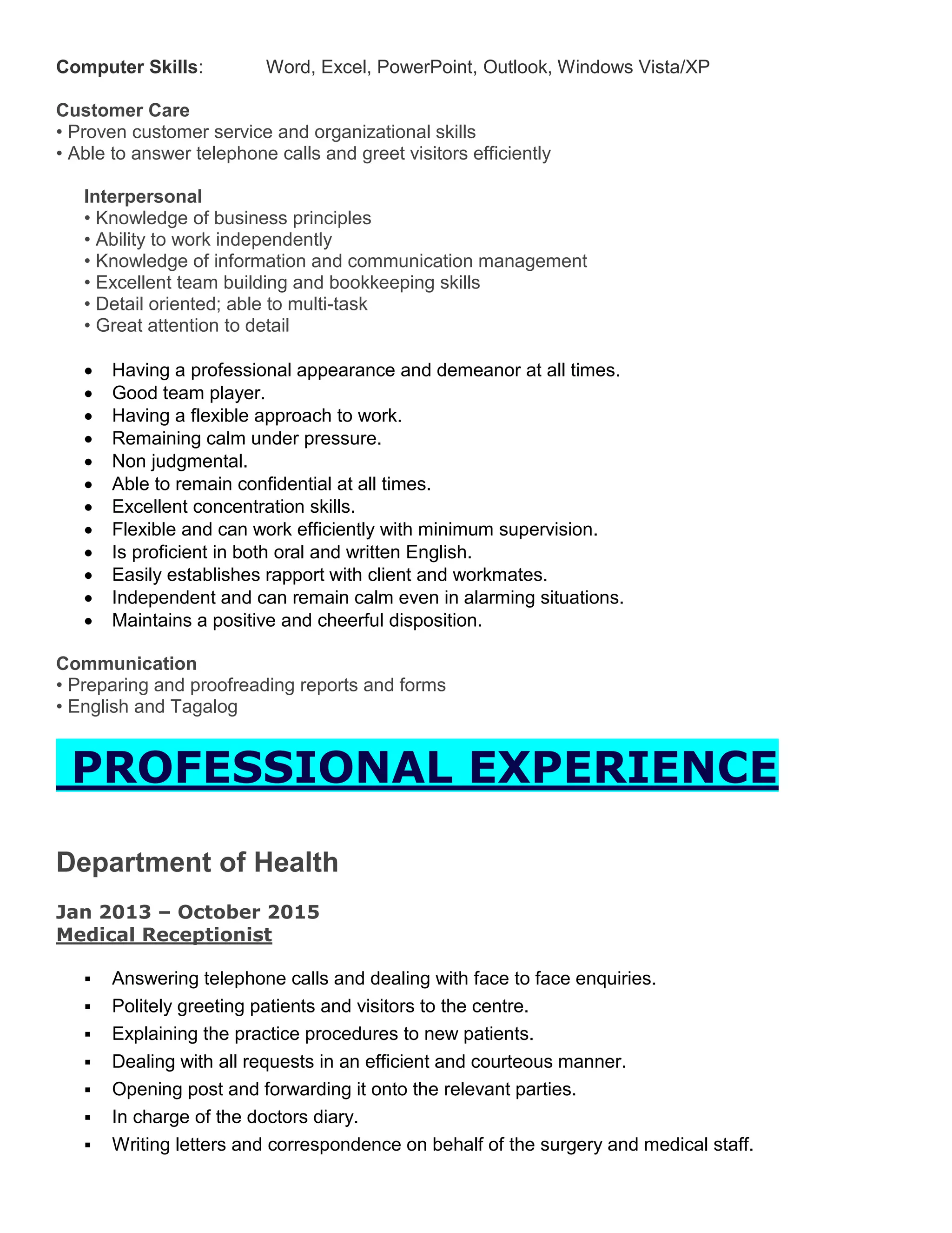 receptionistok | PDF