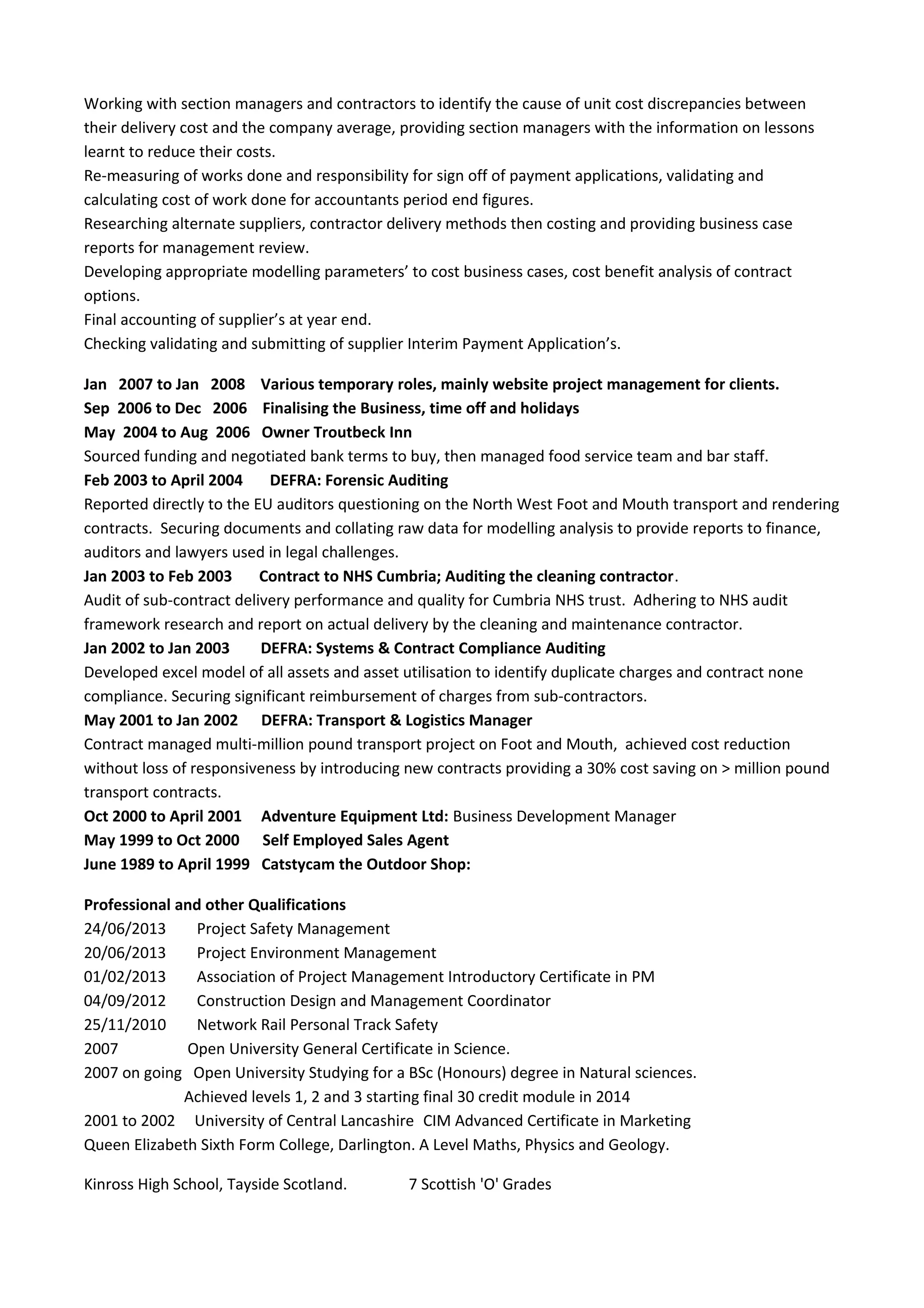 Richard Laverick CV | DOC