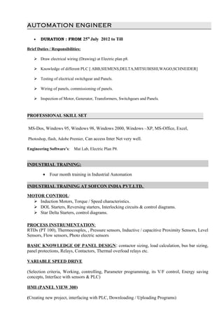AUTOMATION ENGINEER | DOC