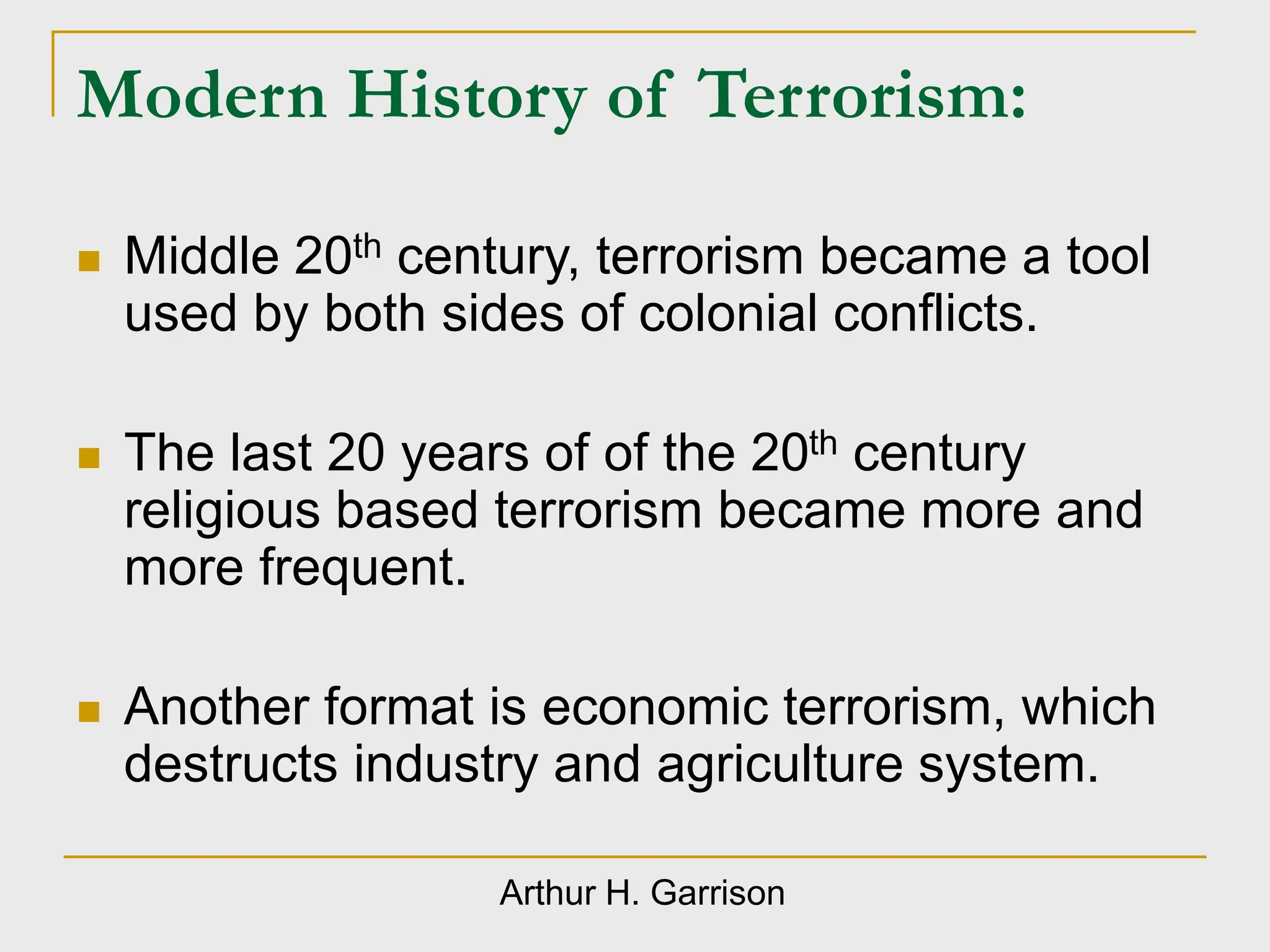 Global Terrorism and its types and prevention ppt. | PPT
