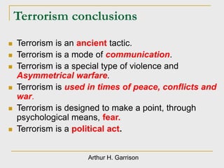 Global Terrorism and its types and prevention ppt. | PPT