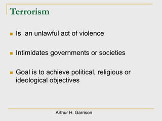 Global Terrorism and its types and prevention ppt. | PPT