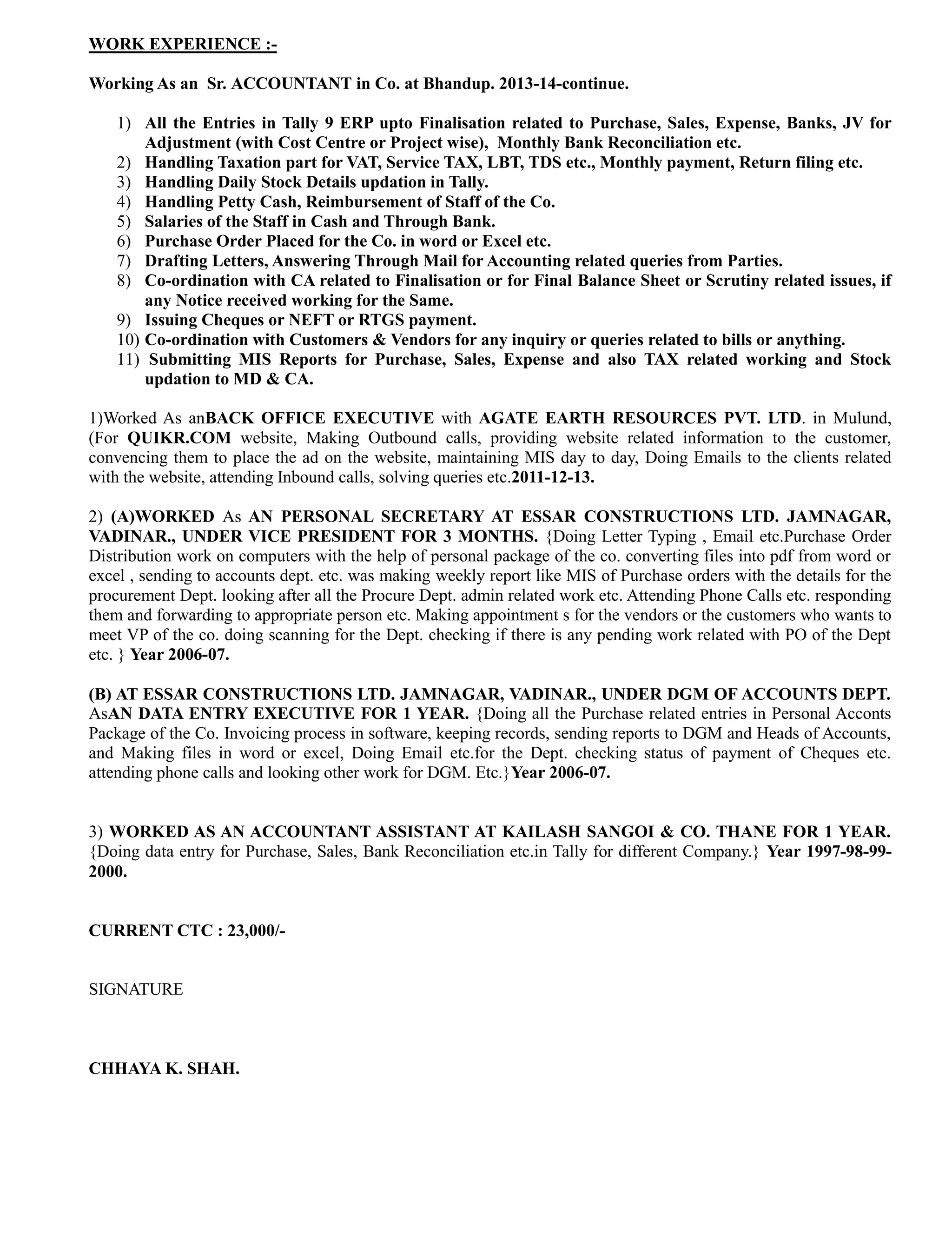 Resume-chhaya | DOCX