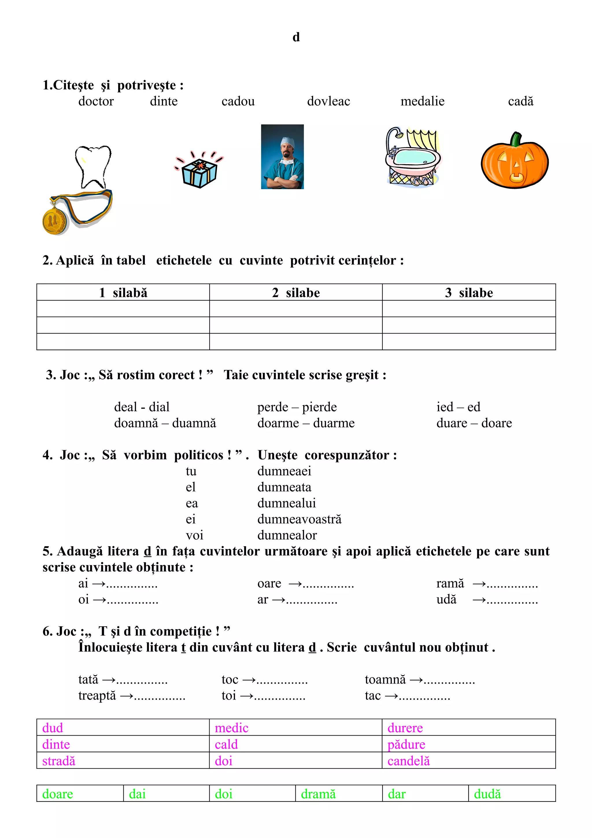 6654510 fise-limba-romana-clasa-i | PDF