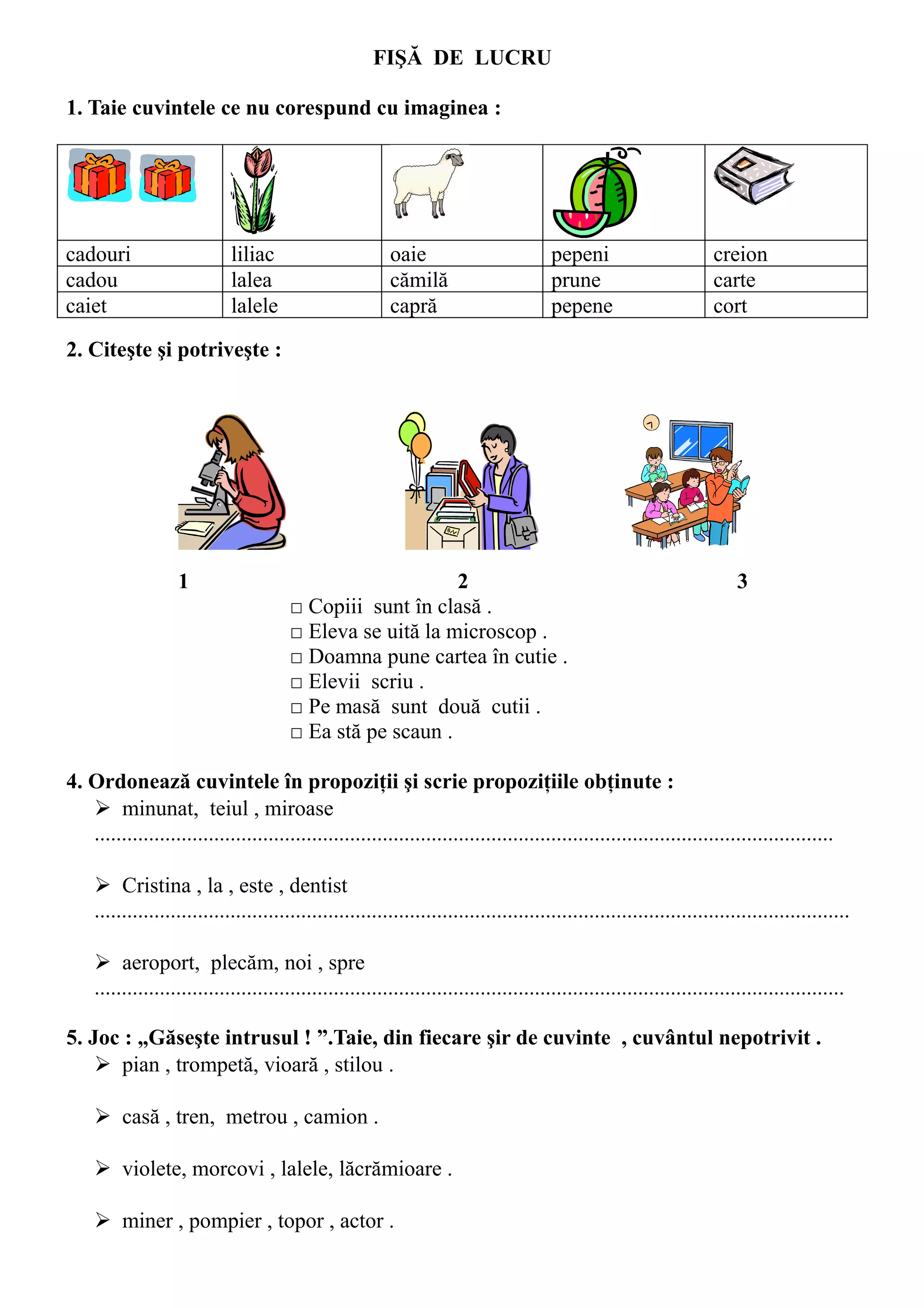 6654510 fise-limba-romana-clasa-i | PDF