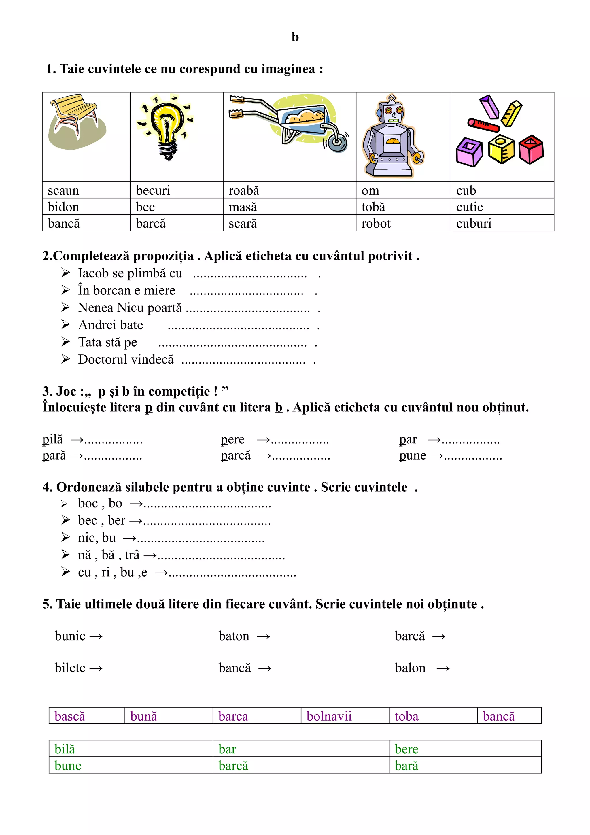 6654510 fise-limba-romana-clasa-i | PDF