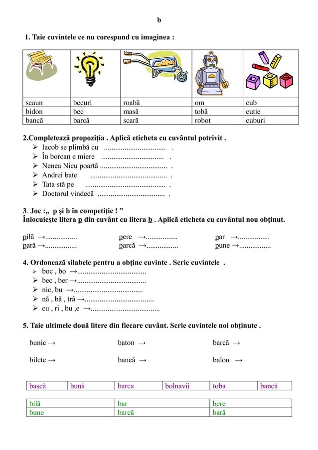 6654510 fise-limba-romana-clasa-i | PDF