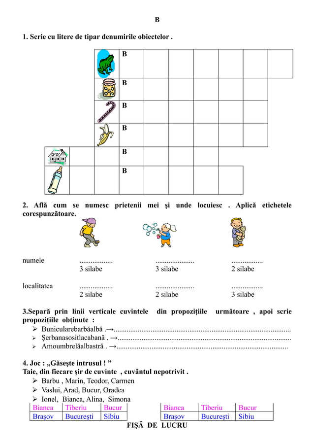 6654510 fise-limba-romana-clasa-i | PDF