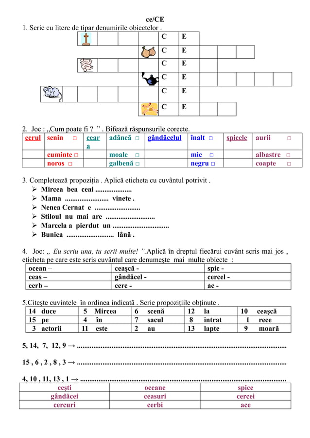 6654510 fise-limba-romana-clasa-i | PDF