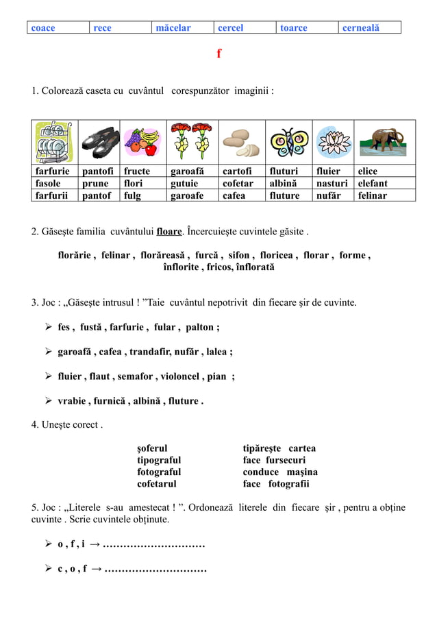 6654510 fise-limba-romana-clasa-i | PDF