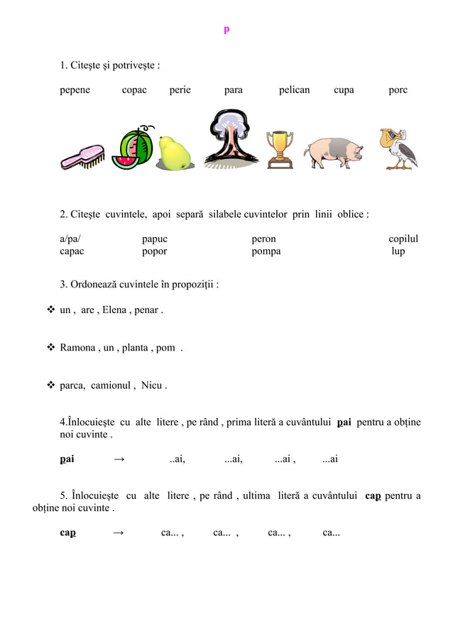 6654510 fise-limba-romana-clasa-i | PDF