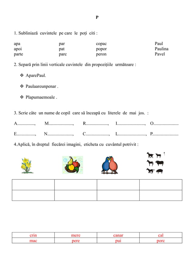 6654510 fise-limba-romana-clasa-i | PDF