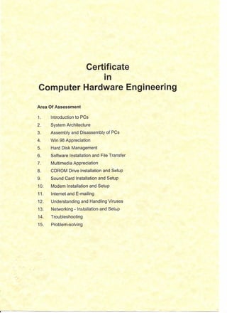 Cert_Computer_Hardware | PDF