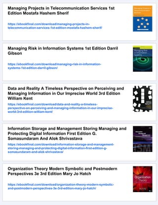Managing Information Services 3rd Edition Jo Bryson | PDF
