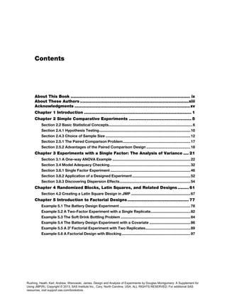 Design and Analysis of Experiments by Douglas Montgomery: A Supplement ...