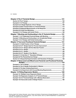 Design and Analysis of Experiments by Douglas Montgomery: A Supplement ...