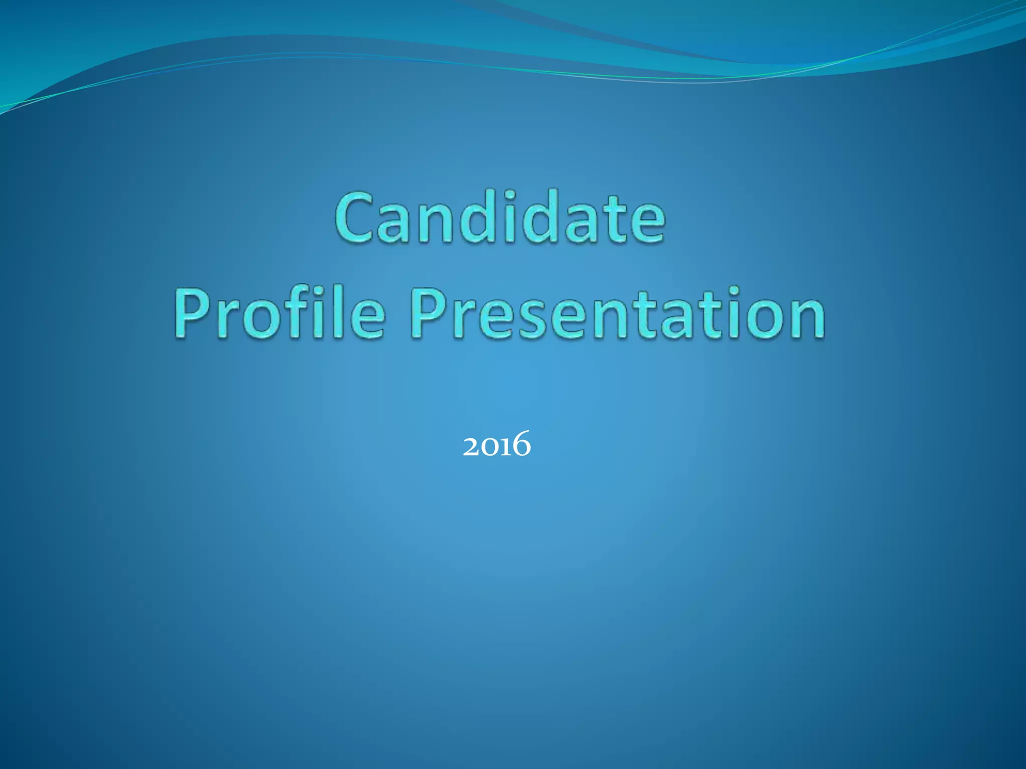 Candidate Profile Presentation- RONALDO LUBIANO | PPT
