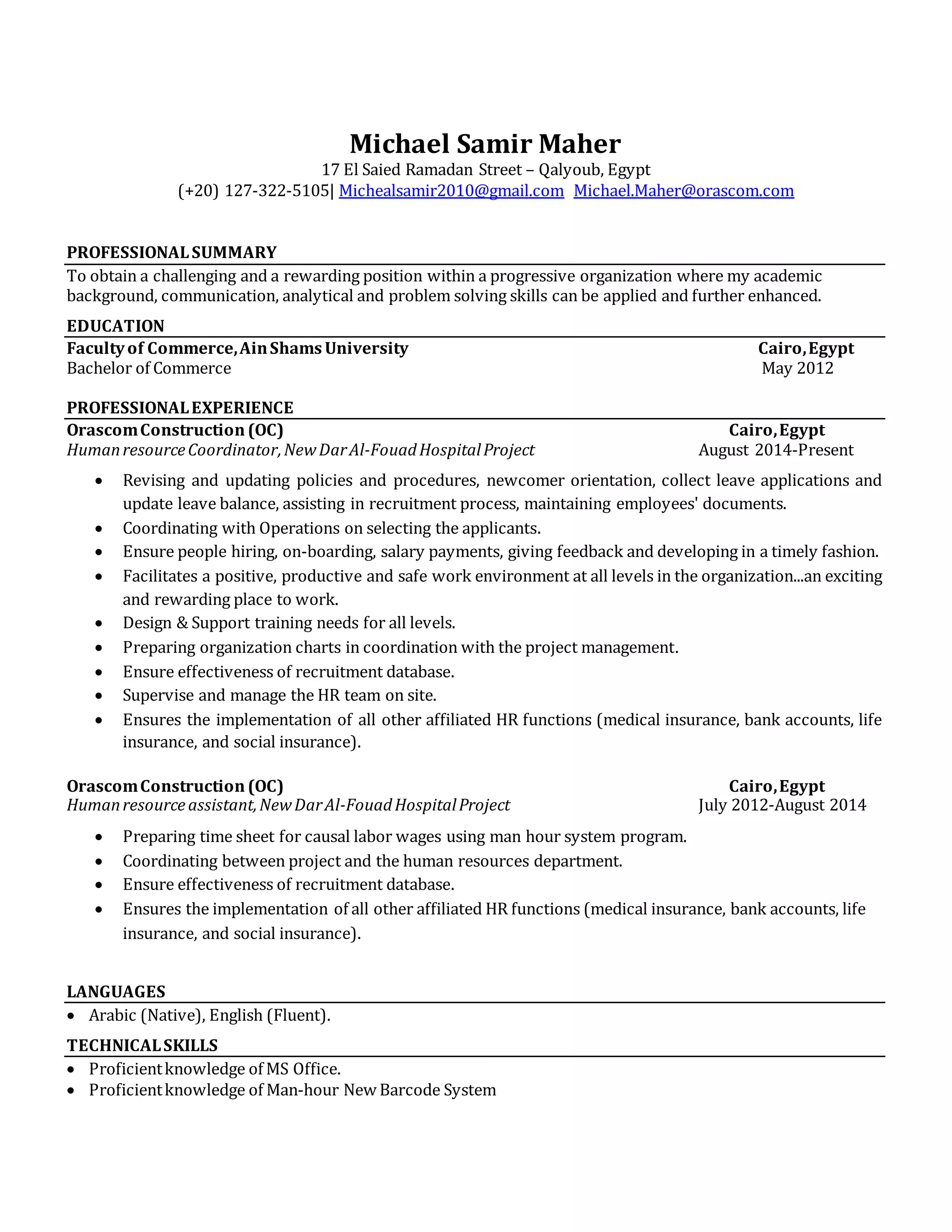 Michael Maher CV (2) | PDF