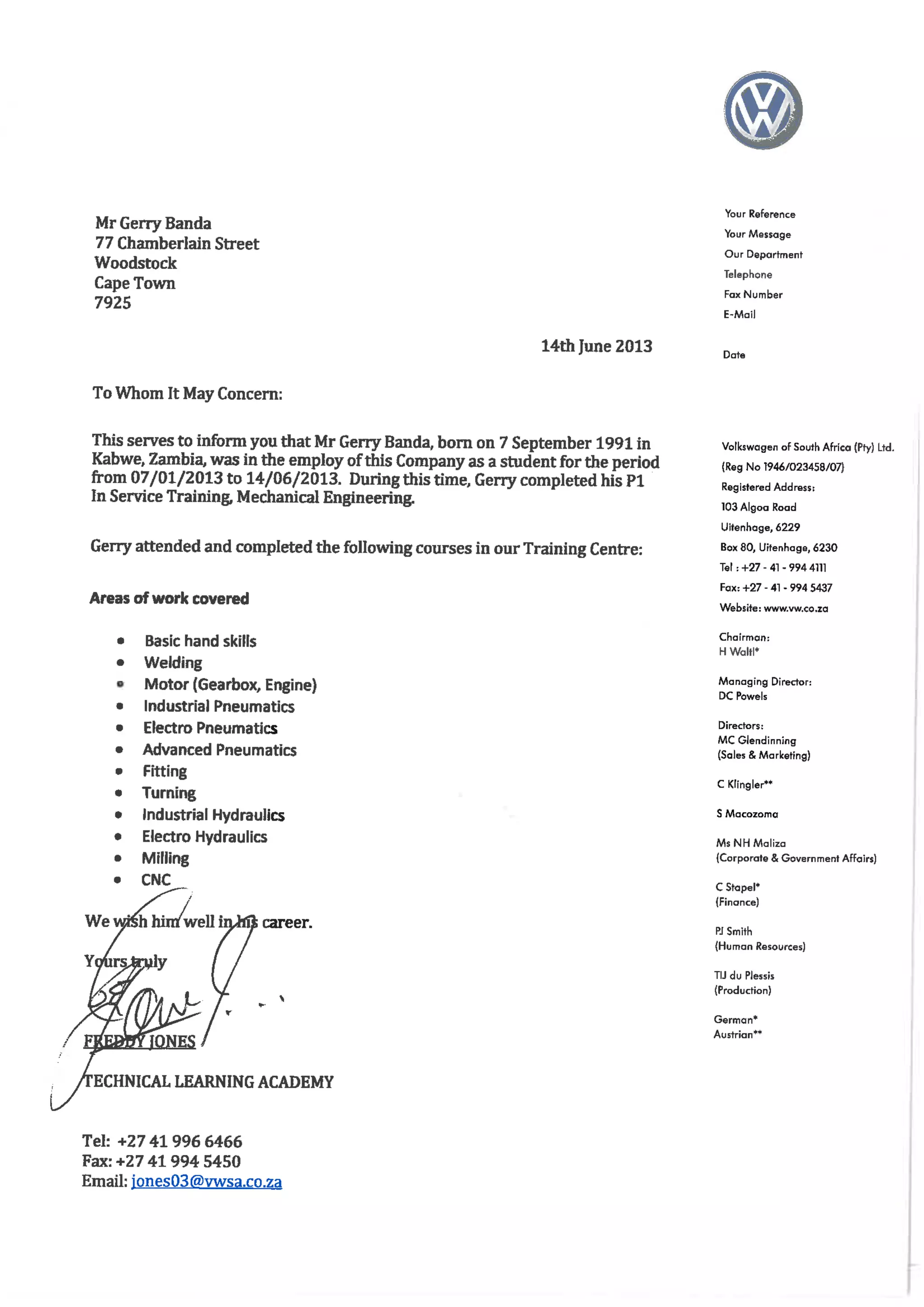 scan VW testimonial and results | PDF