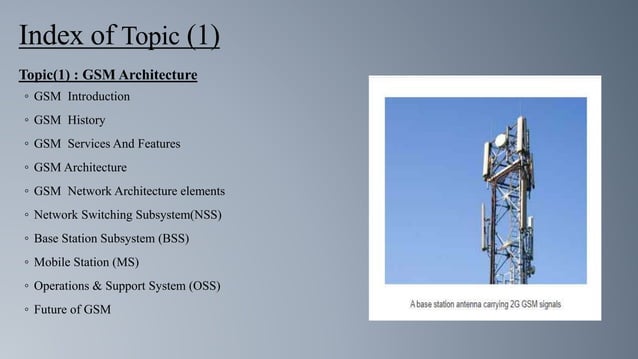 presentation on gsm architecture and fixed assignment | PPT