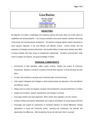 Lisa Bseiso CV- Updated May, 2015 | DOCX