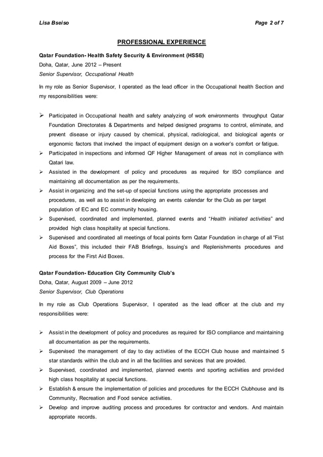 Lisa Bseiso CV- Updated May, 2015 | PDF