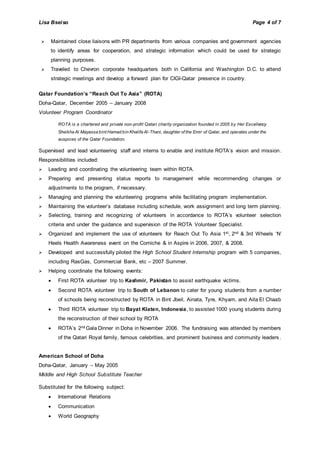 Lisa Bseiso CV- Updated May, 2015 | DOCX