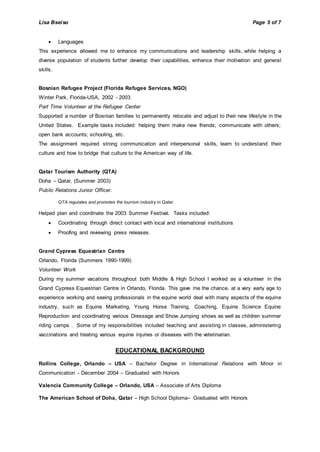 Lisa Bseiso CV- Updated May, 2015 | DOCX