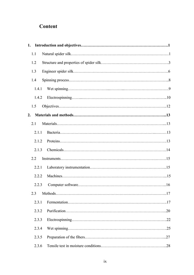 Bachelor Project Degree-Processing and mechanical analysis of electro-spun and wet spun spider ...