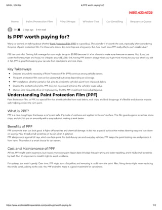 Understanding Paint Protection Film (PPF) | PDF