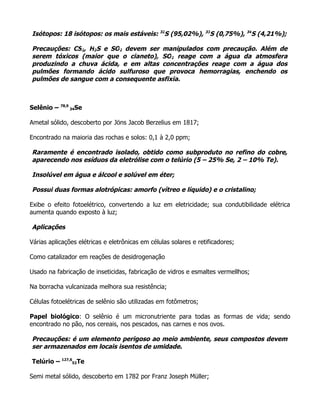 APOSTILA DE QUÍMICA INORGÂNICA | DOC