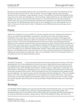 StrengthsFinder - Flavin | PDF