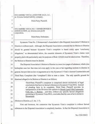 My Lawyers Respond to the HOA's Motion to Dismiss | PDF | Legal ...