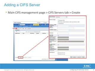 666 vnx unifiedimp_m13 configuring cifs | PPTX