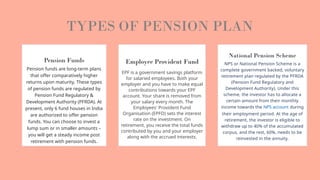 Pension Plans in India fgatye safe india | PPT