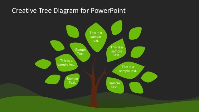 Creative Tree Diagram PowerPoint Template Design