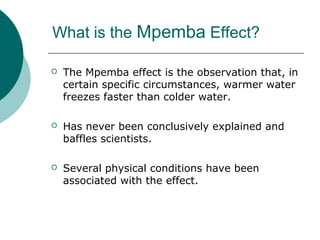 Mpemba Effect | PPT