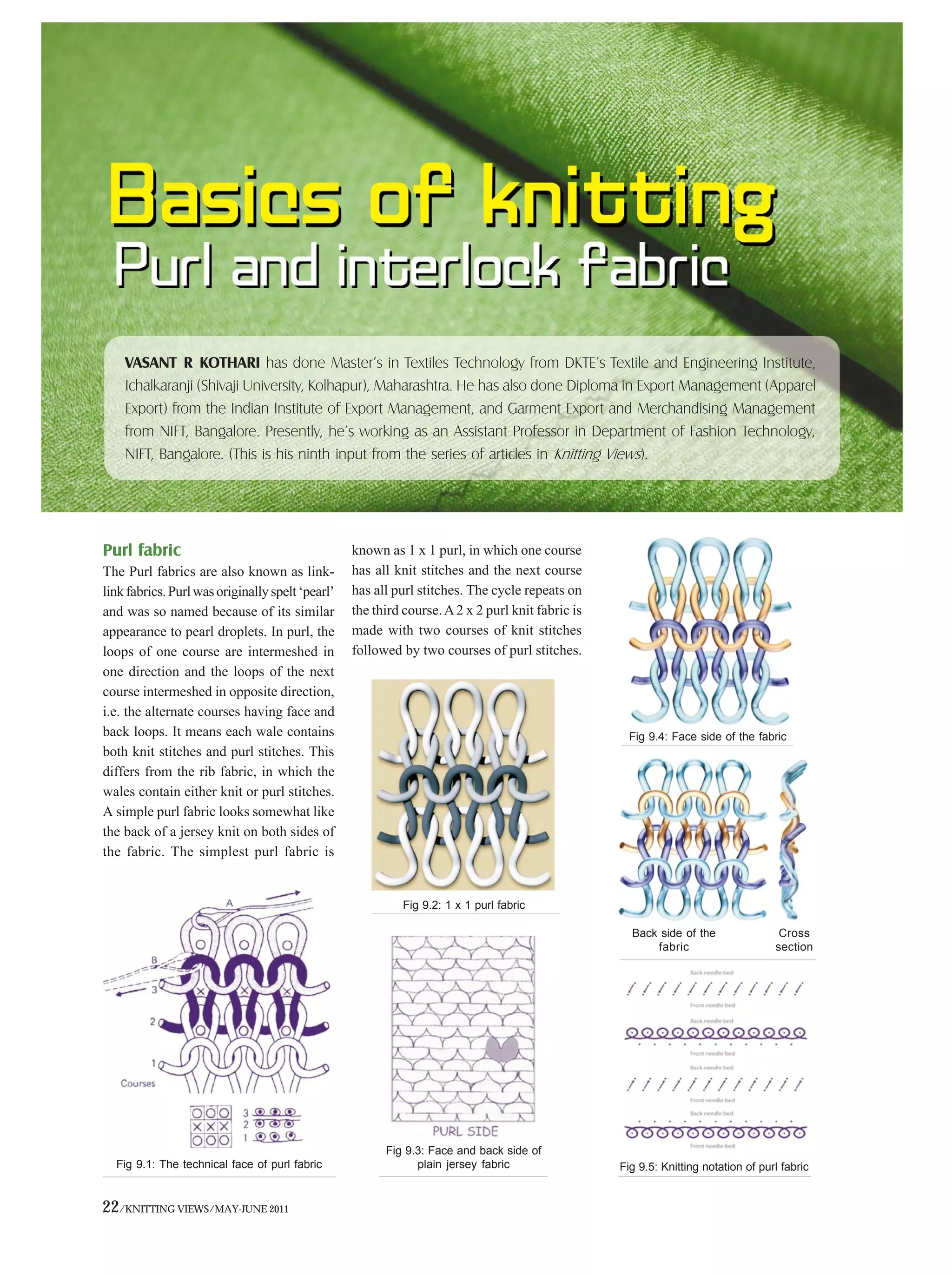 basics-of-knitting-purl-and-interlock-fabric | PDF