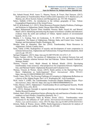 Identifying the Effective Factors and the Importance of the Harirud ...