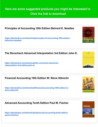 Modern Advanced Accounting 10th Edition E. John Larsen | PDF