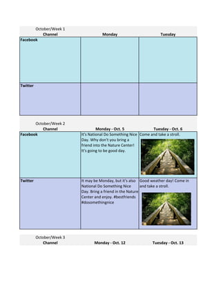 Social Media Calendar Sheet1 | PDF