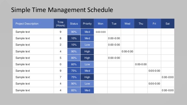 SlideModel - Simple Time Management PowerPoint Table